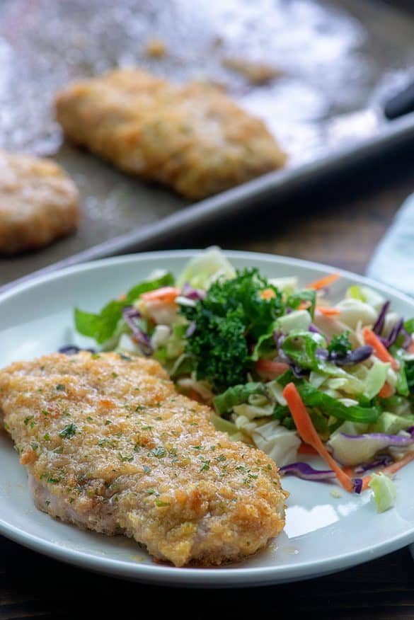 Breaded Baked Pork Chops - That Low Carb Life