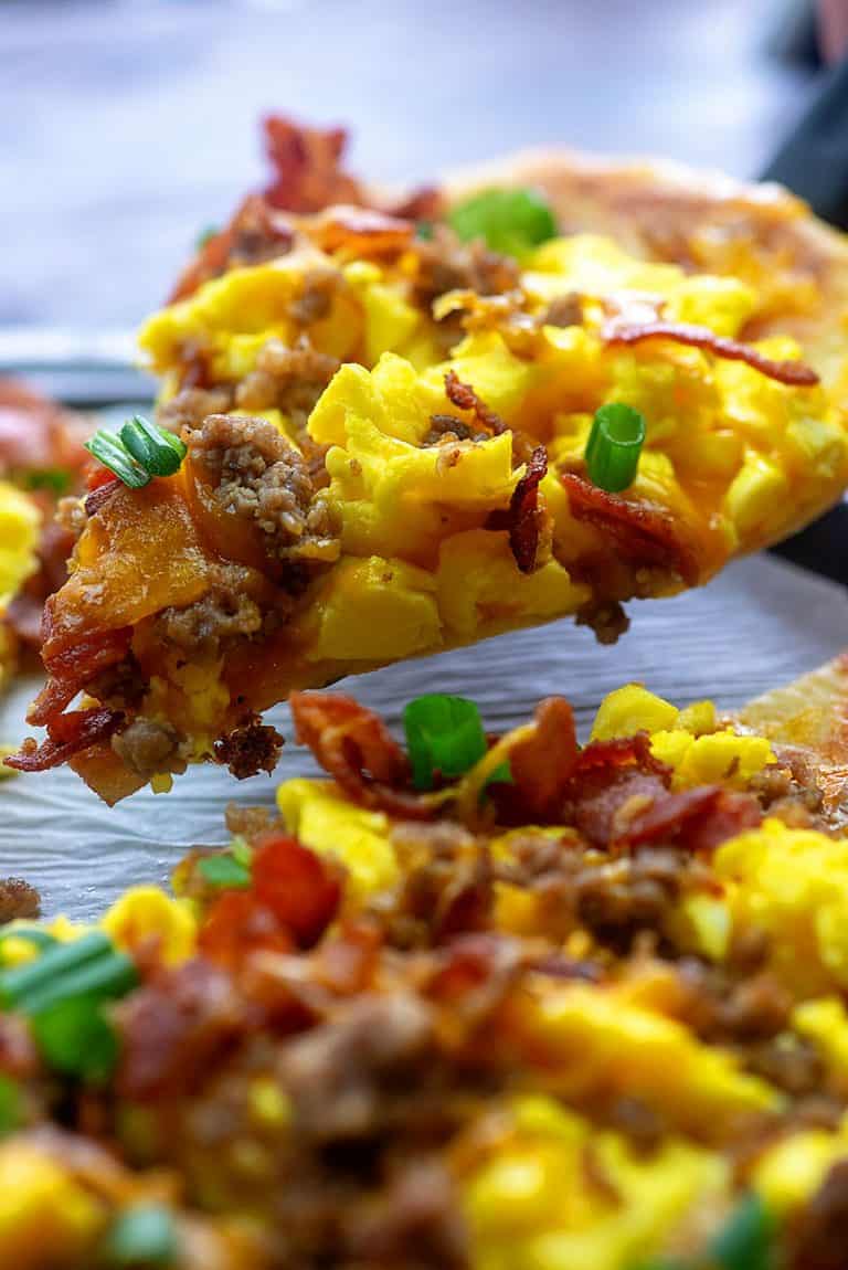 Meat Lovers Breakfast Pizza - That Low Carb Life