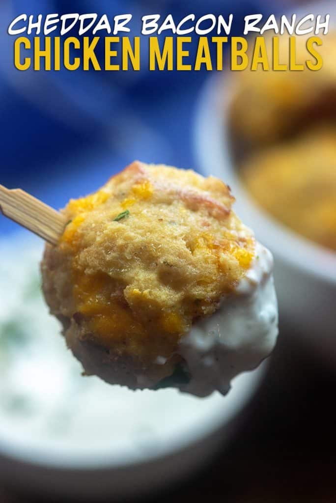 Cheddar Bacon Ranch Chicken Meatballs - That Low Carb Life
