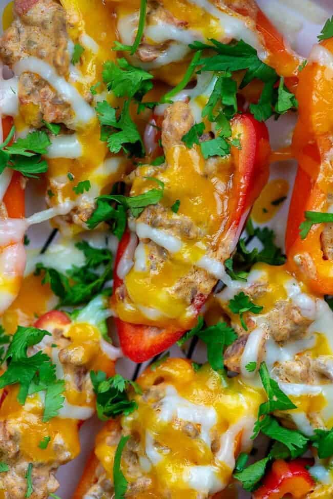 The CHEESIEST Taco Stuffed Mini Peppers - Low Carb & Keto Friendly!