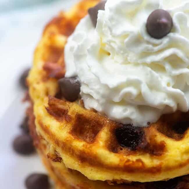 The BEST Chocolate Chip Chaffles - just 4 ingredients!