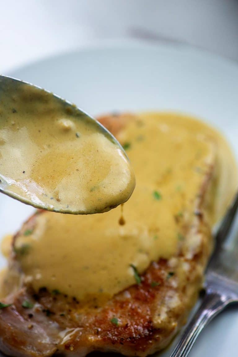 Keto Pork Chops with Dijon Sauce | That Low Carb Life
