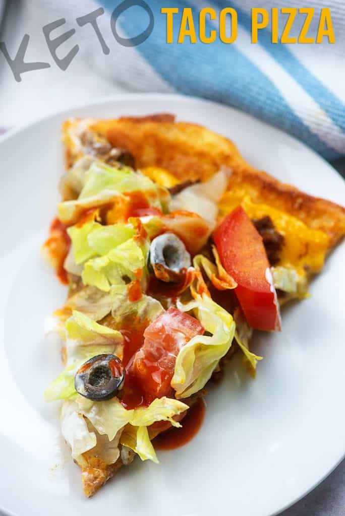 The BEST Taco Pizza on a LOW CARB crust! | thatlowcarblife.com