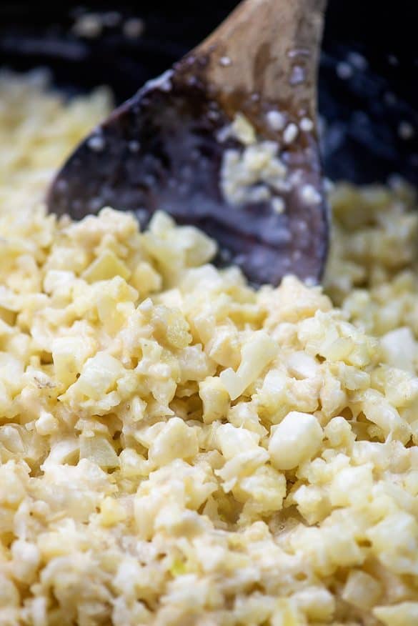 Creamy Parmesan Cauliflower Risotto Recipe | ThatLowCarbLife.com