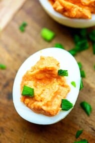 Buffalo Chicken Deviled Eggs - That Low Carb Life