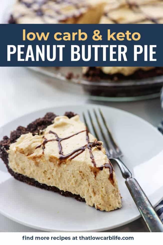 The BEST Keto Peanut Butter Pie - That Low Carb Life