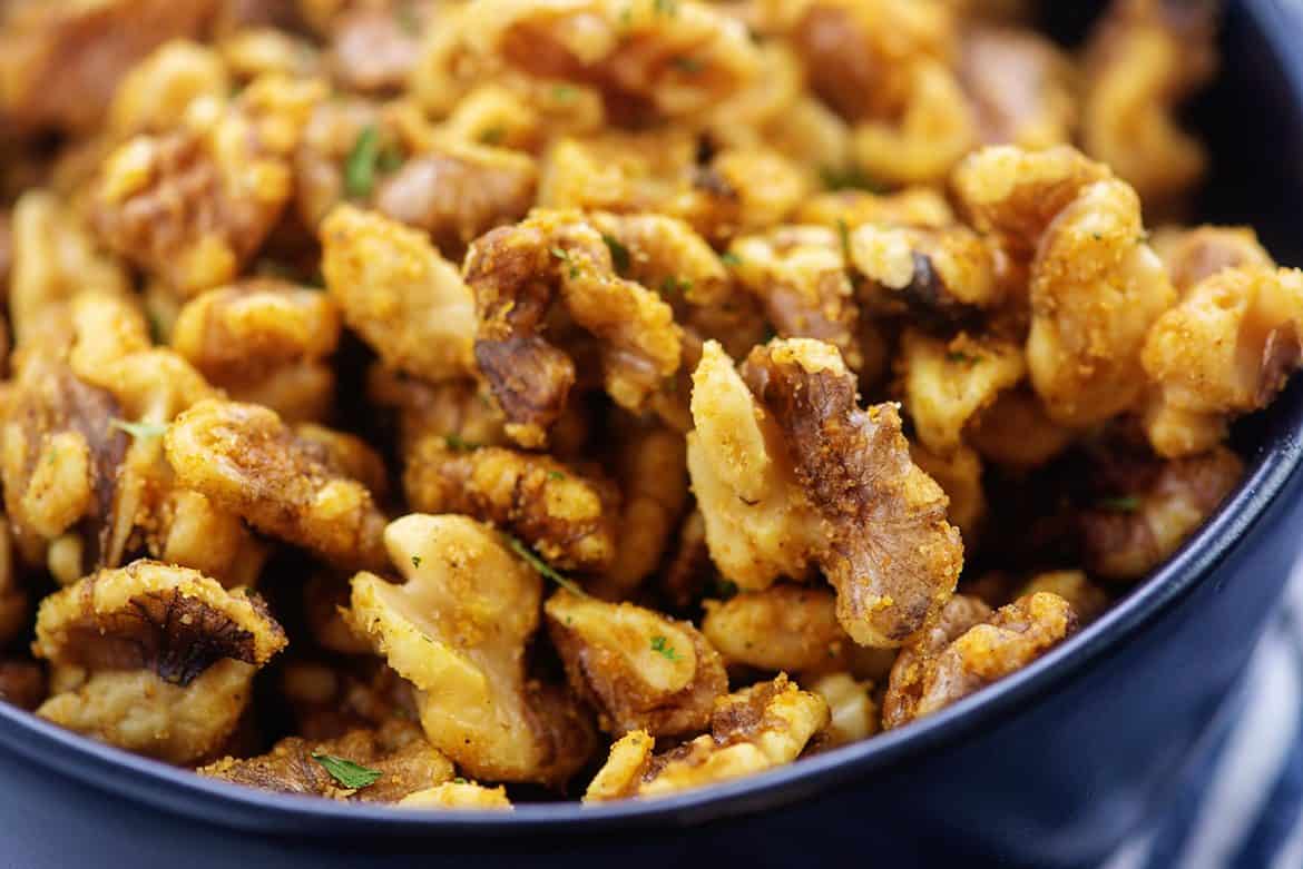 Keto "Chex Mix" Roasted Walnuts - That Low Carb Life