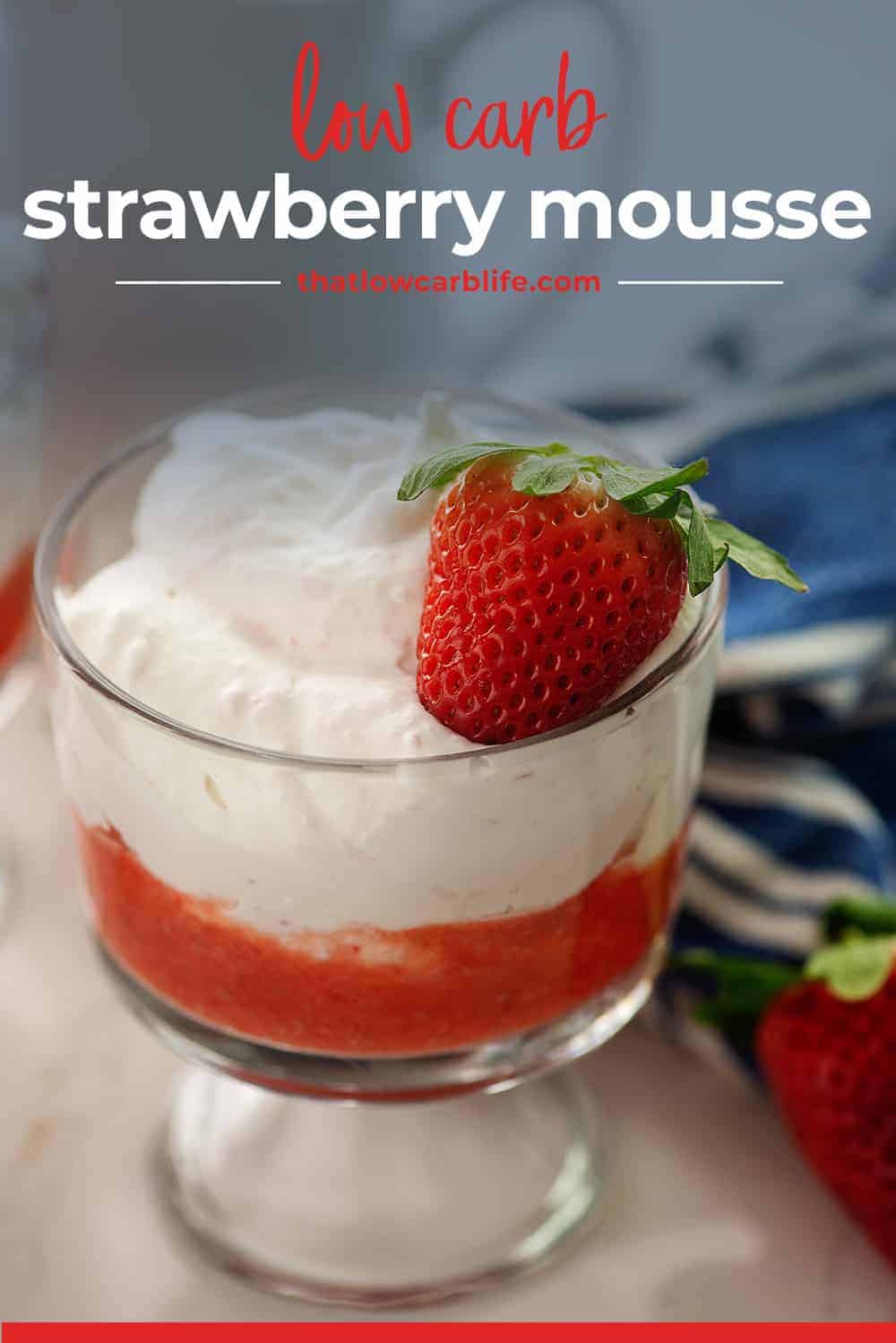 4 Ingredient Easy Keto Strawberry Mousse Recipe | That Low Carb Life
