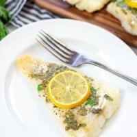 Lemon Baked Cod Recipe - perfect for a quick weeknight meal!
