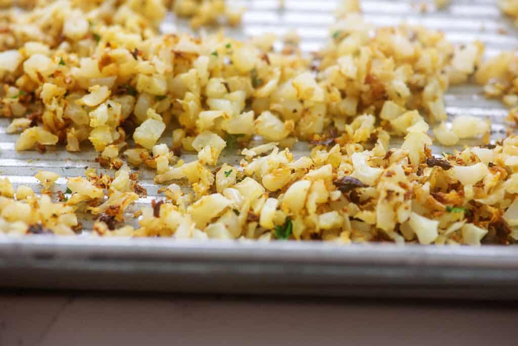 Roasted Cauliflower Rice | That Low Carb Life