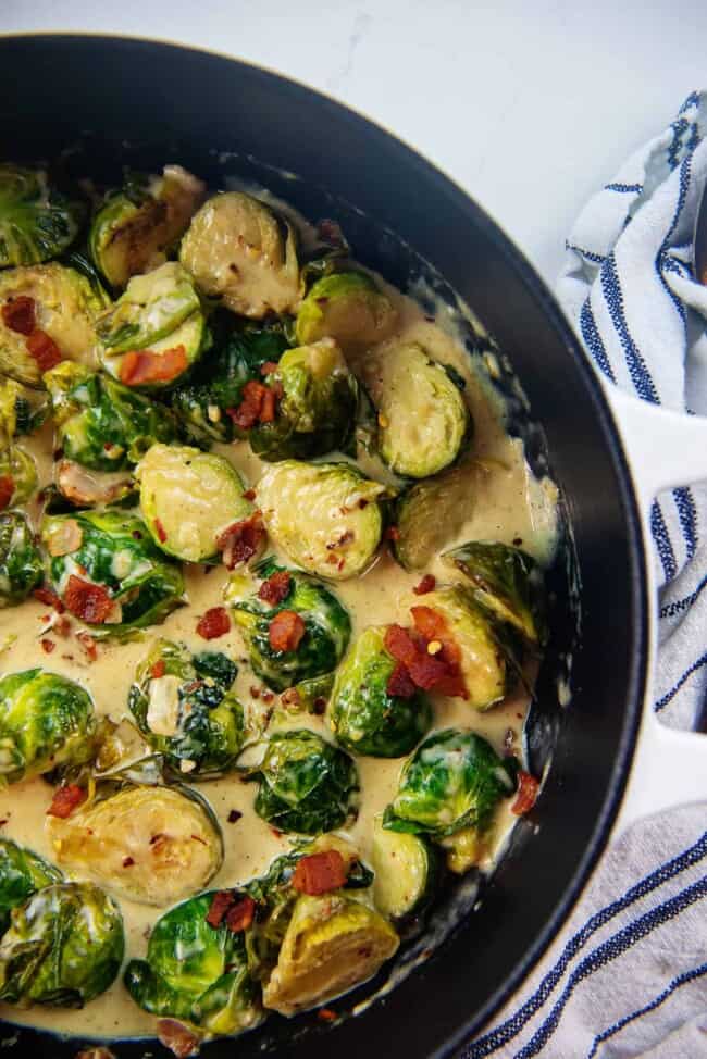 Creamy Brussels Sprouts | That Low Carb Life