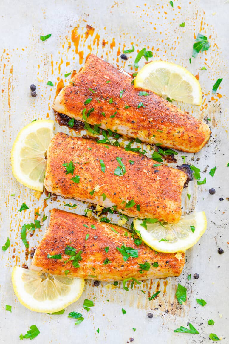 Baked Lemon Pepper Fish Recipe | That Low Carb Life