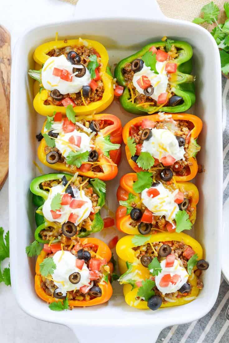 Taco Stuffed Peppers | That Low Carb Life