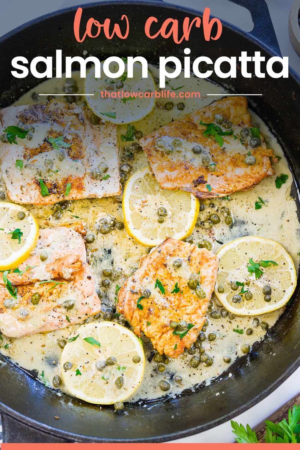 Salmon Piccata Recipe | That Low Carb Life
