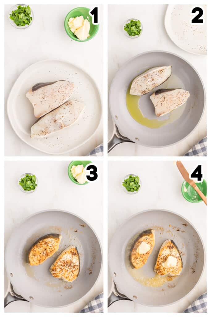 Pan Seared Halibut Steaks | That Low Carb Life