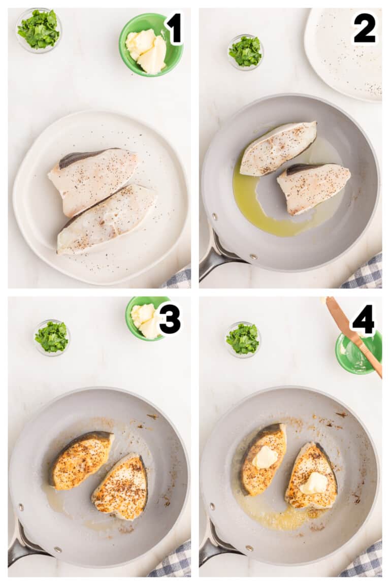 Pan Seared Halibut Steaks | That Low Carb Life